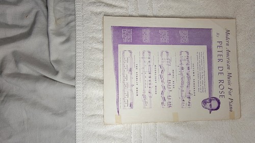 DEEP PURPLE Sheet Music Vintage 1934 Piano Song Solo | eBay