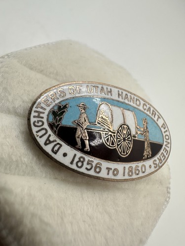 Antique Victorian Daughters Utah Hand Cart Pioneers Brooch Pin Unsigned ...