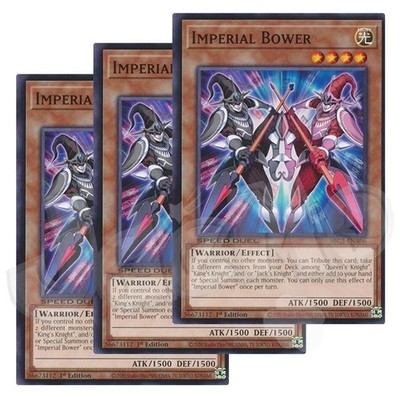 Yugioh - Imperial Bower x 3 - 1st Edition NM - Plus Free Holo Card | eBay