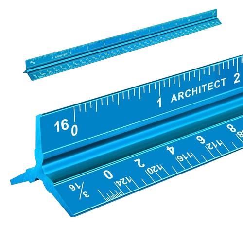Architectural Scale Ruler, Imperial Measurements 12'', Laser-Etched ...