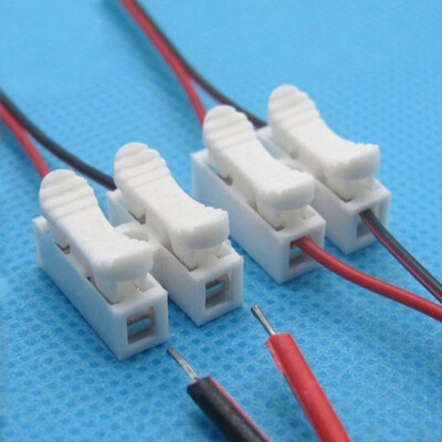 10 x Spring Wire Connectors Electrical Terminal Block Connector 2 port ...