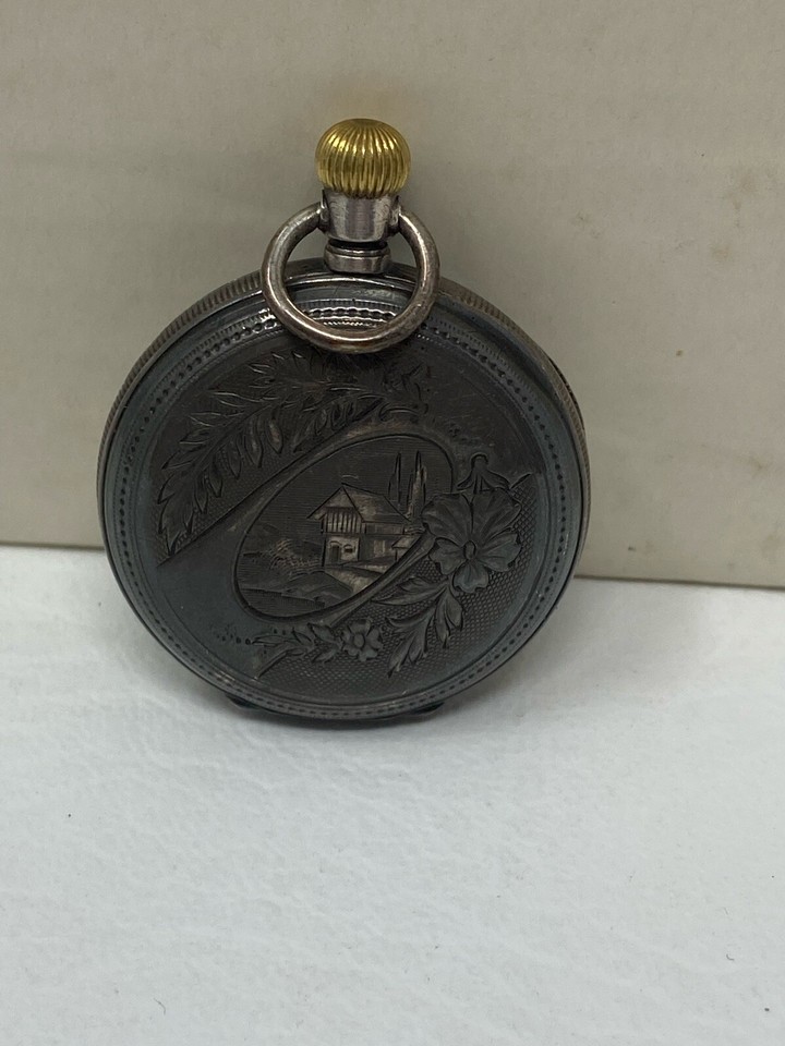 Antique Centennial .900 Silver Full Jewelled Stem Winder Pocket Watch ...