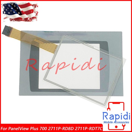 For PanelView Plus 700 2711P-RDT7C 7" Touch Screen Glass Panel +Overlay ...