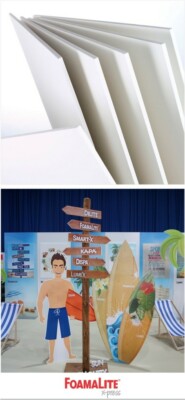 10mm 8ft x 4ft (1220mm x 2440mm)Matt White Rigid Foam PVC sheet ...