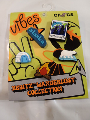 Alaska Themed Vibes Jibbitzs Wanderlust Collection CROCS 5-Pack NEW | eBay