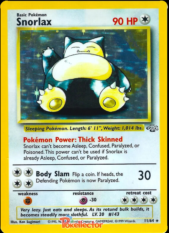 Snorlax 11/64 Jungle for sale | eBay