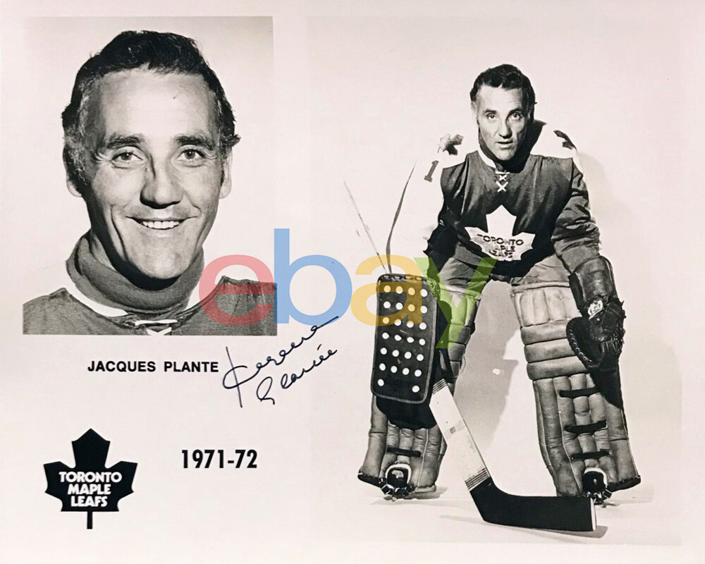 Jacques Plante Signed 8x10 Photo Autographed Maple Leafs HOF reprint | eBay