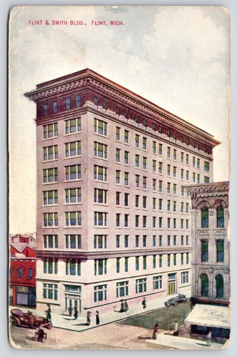 Flint Michigan~Flint & Smith Building & Street View~c1910 Postcard | eBay