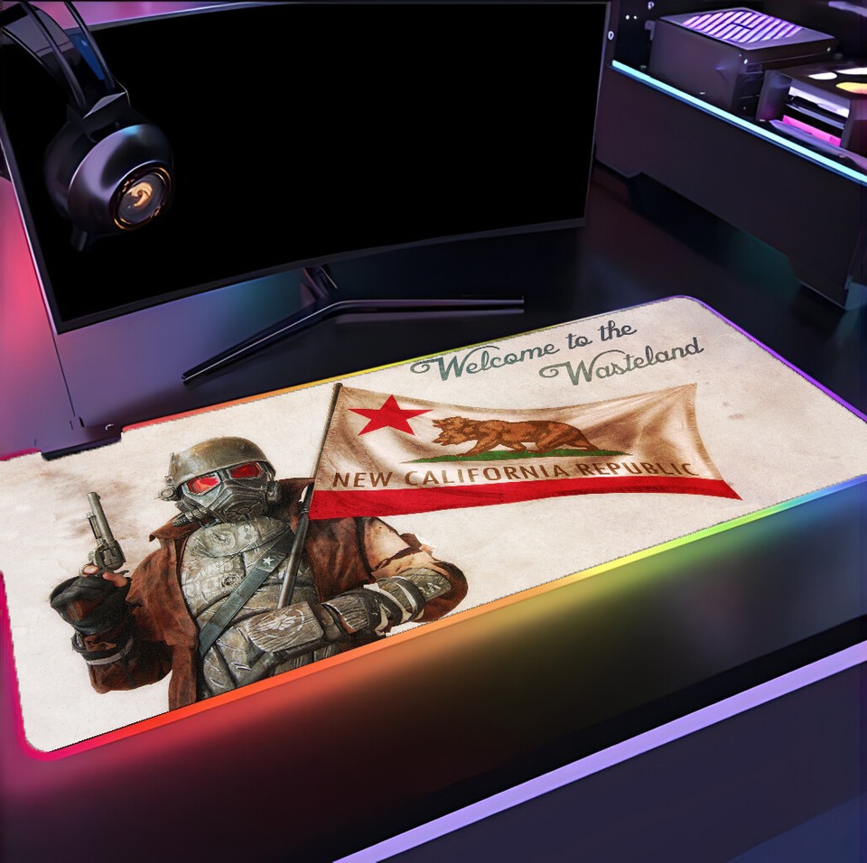 Fallout RGB XXL Gaming Mouse Pad | Nuka-Cola Pip-Boy LED Desk Mat ...
