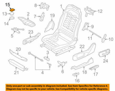 OEM BMW E65 E66 E67 F01 SEAT BACKREST GRID GRILLE 52207062867 GENUINE ...