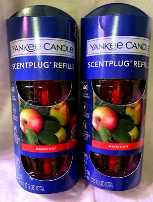 4 Yankee Candle MACINTOSH ScentPlug Refill Bulbs (2 boxes) | eBay