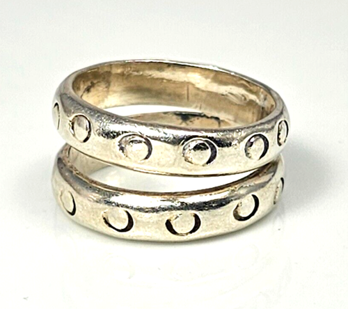 925 SILVER Ring - Double Ring - 8.63g | eBay
