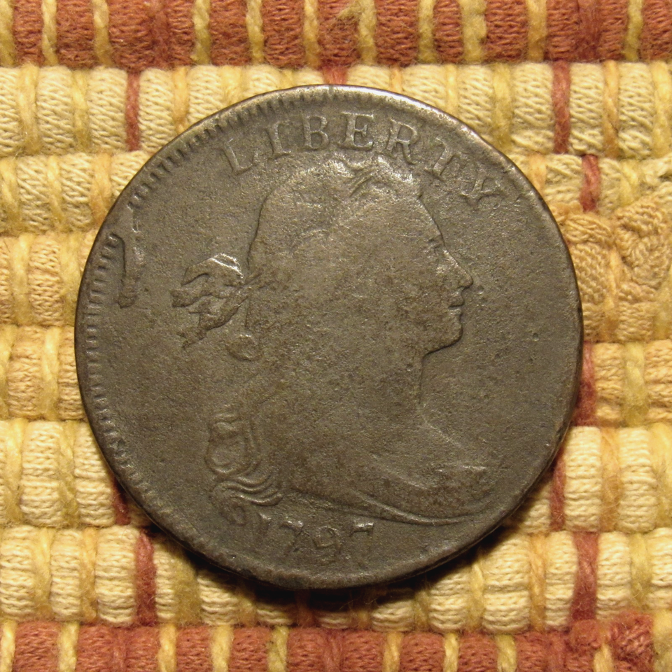 1797 DRAPED BUST LARGE CENT, S-131, FINE ~ DATE & LETTERING STRONG ...