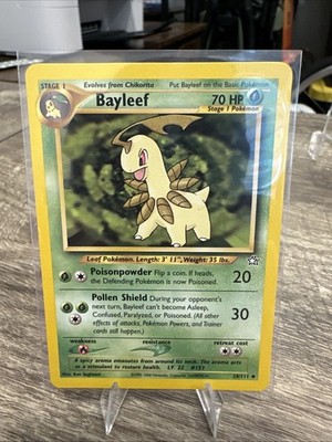 Pokémon TCG Bayleef Neo Genesis 1st Edition Uncommon Card 28/111 NM | eBay