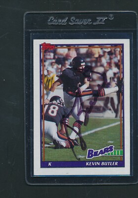 1991 Topps #166 Kevin Butler Bears Signed Auto *B8442 | eBay