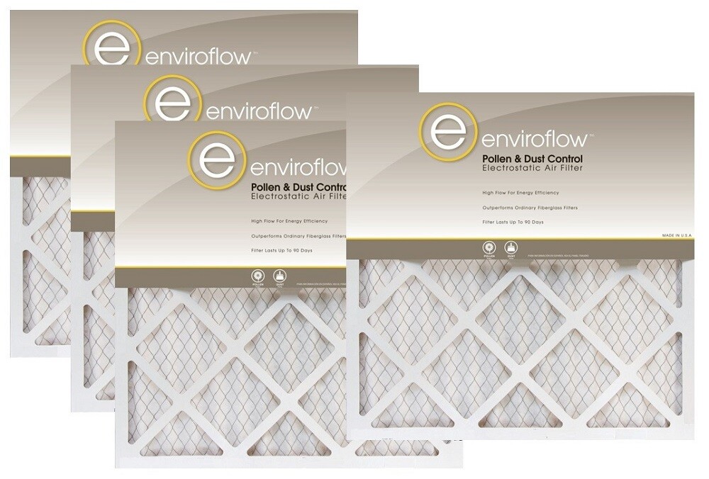 14x24x1 (13.75 x 23.75) Enviroflow Air Filter (MERV 8) (4 Pack) | eBay