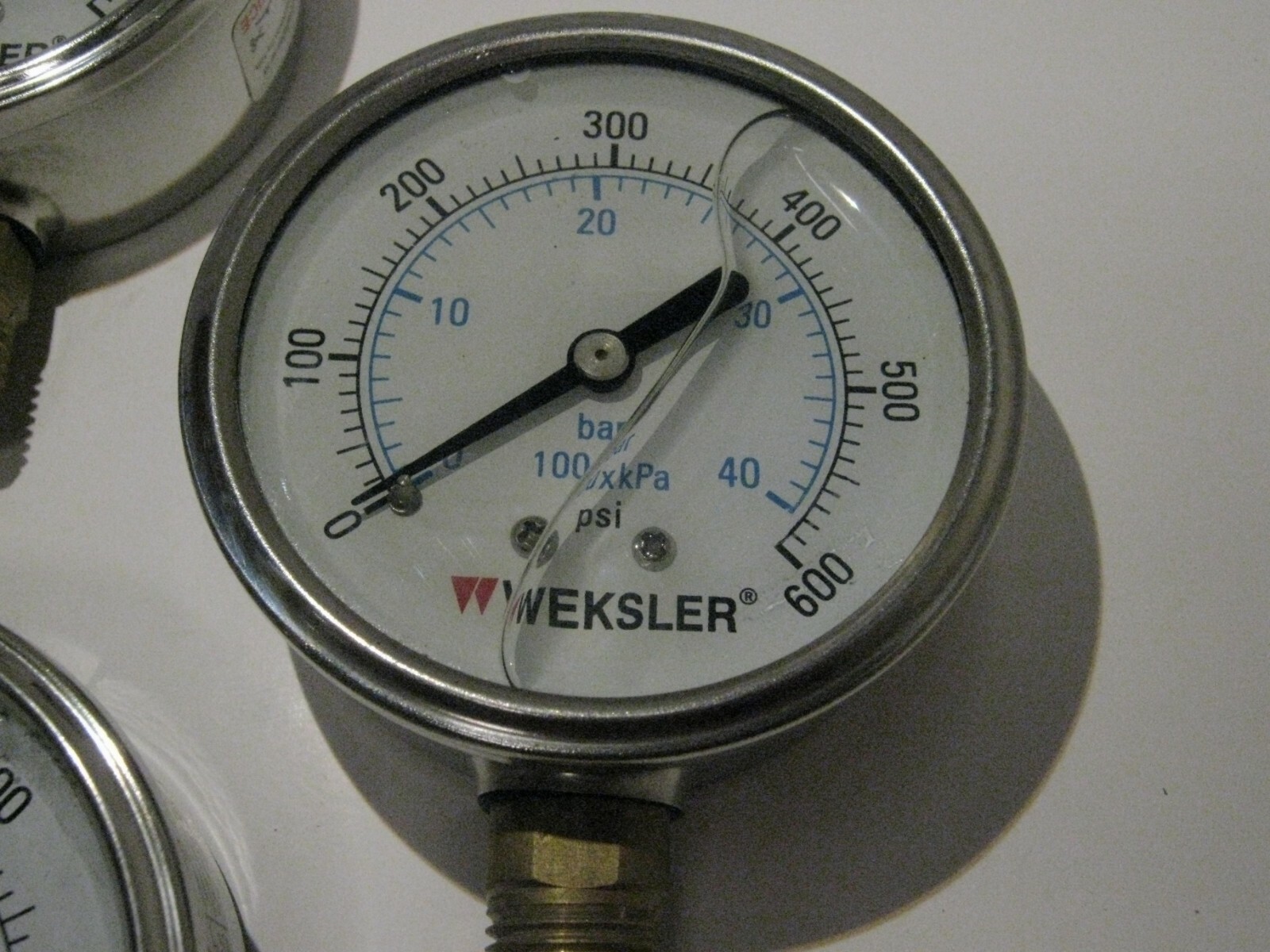 PRESSURE GAUGE LIQUID FILLED, WEKSLER, BY12YPM4LW, 2.5", 0-600 PSI, 1/4 ...