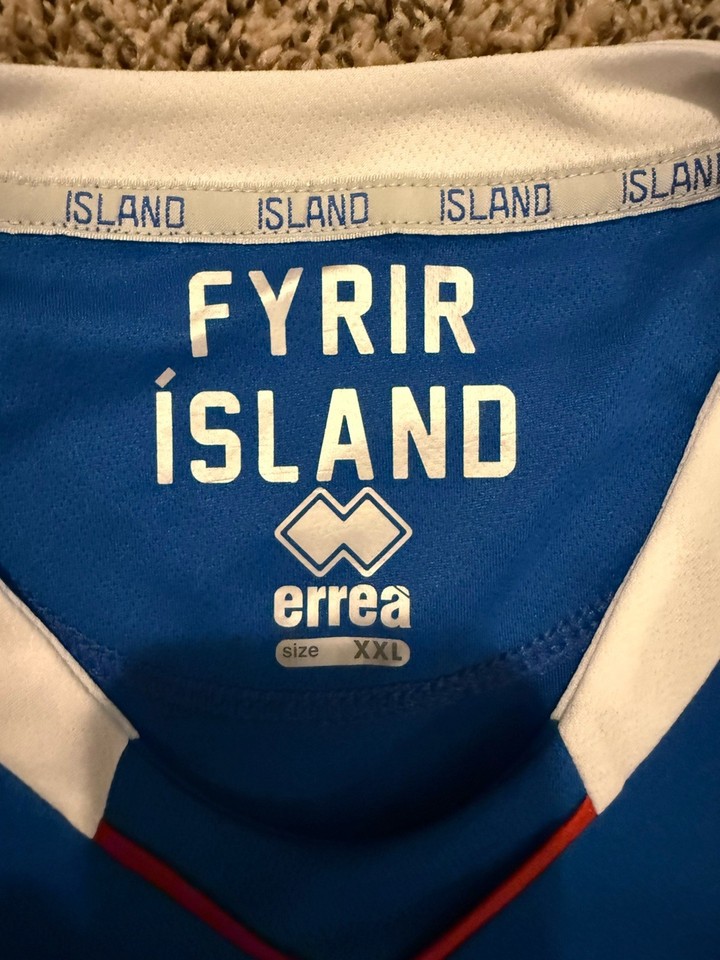Errea Iceland National Team Home Jersey Size XXL Low Use Great ...