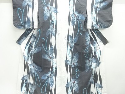 34029# JAPANESE KIMONO / ANTIQUE YUKATA / COTTON / BUTTERFLY | eBay