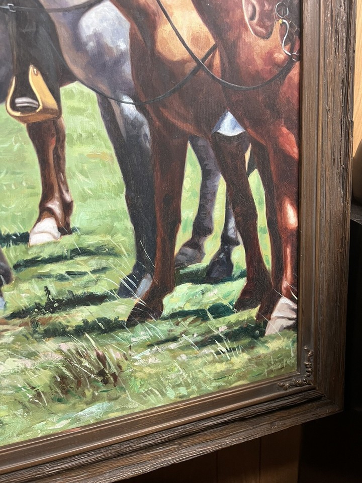 Huge Union Soldiers Oil Painting On Canvas Battle Cavalry 36x48 ...