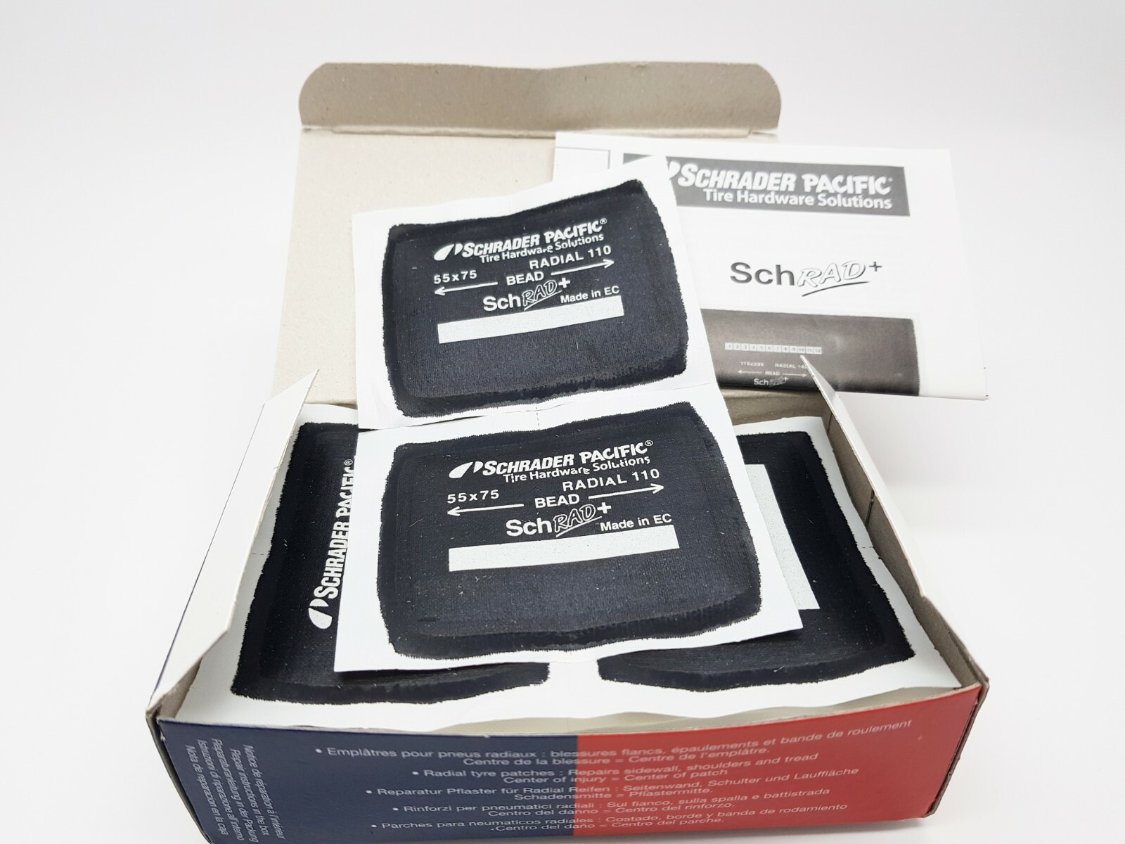 Schrader 110+ Radial Tyre Repair Patches 55mm x 75mm Box Of 20 Car ...