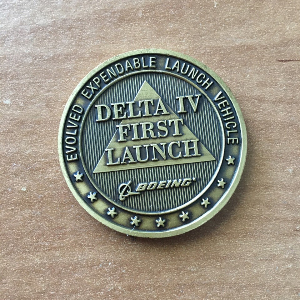 Eutelsat W5 Boeing Delta IV Mission Challenge Coin First Launch Alcatel ...