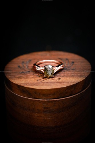 Roslyn Band Fine Birthday Ring 14k Rose Gold Labradorite Diamond ...