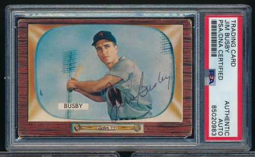1955 Bowman #166 Jim Busby signed auto autograph PSA/DNA deceased | eBay