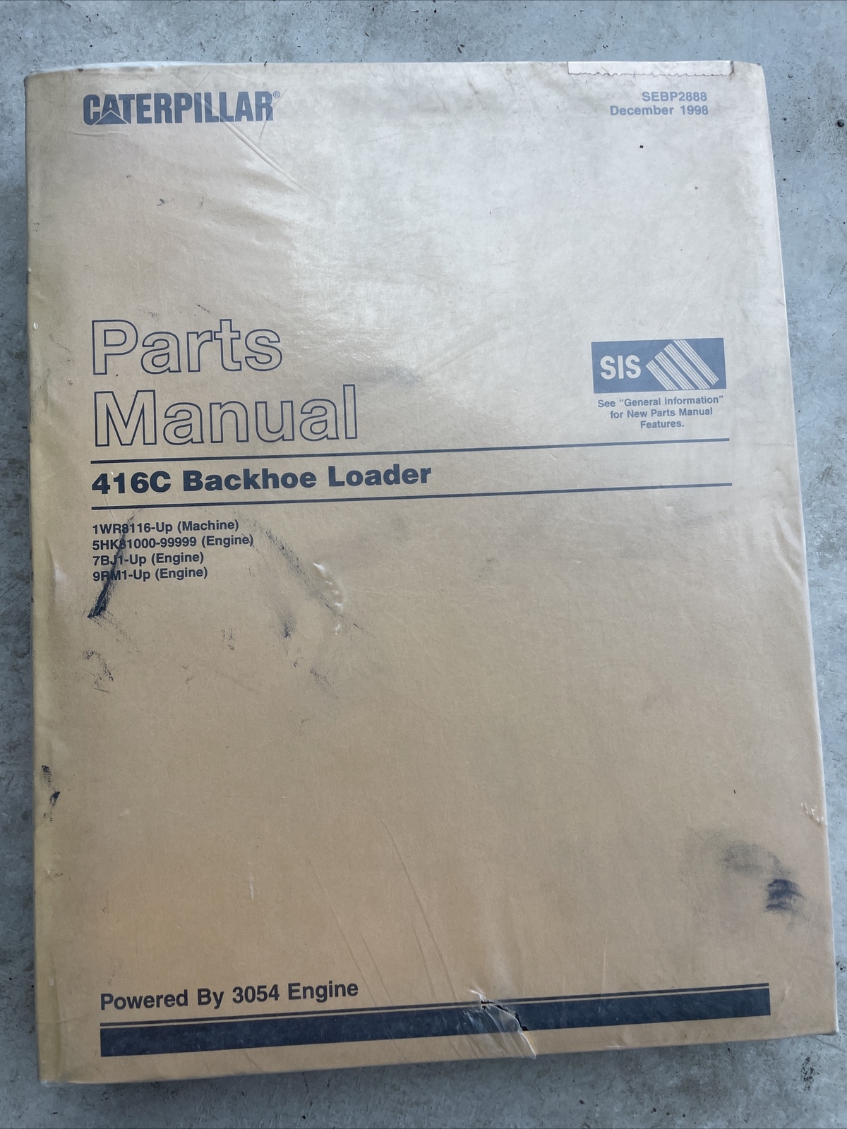 CAT Caterpillar 416c Backhoe Loader Parts Manual Book Catalog 1wr Spare ...