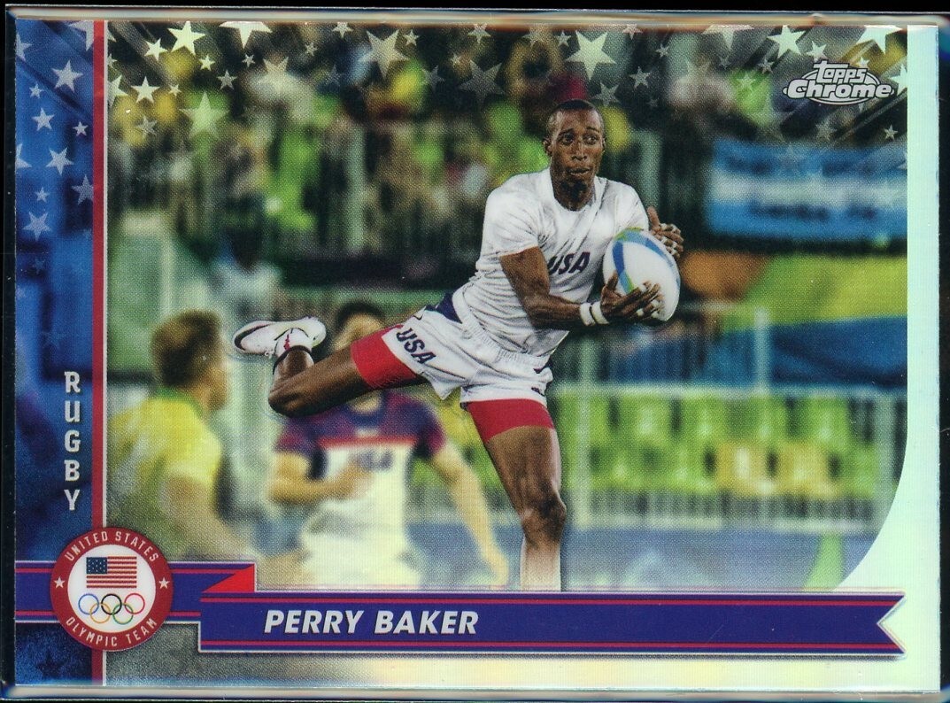 2024 Topps Chrome US Olympic and Paralympic Refractor #193 Perry Baker ...