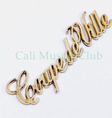 85-93 Cadillac Coupe Deville Gold Script Quarter Panel Emblem Badge ...