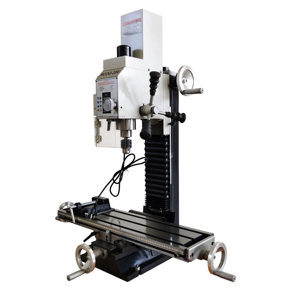 RCOG-28V 110V 7.1x27.5'' Mini Milling Drilling Machine R8 for Wood ...
