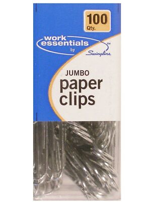 Swingline Work Essentials Jumbo Paper Clips - pack of 100 | eBay