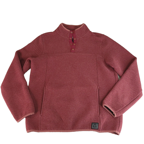 Gerry Sweater Mens Large Red Quarter Snap Ottoman Pullover Ribbed with ...