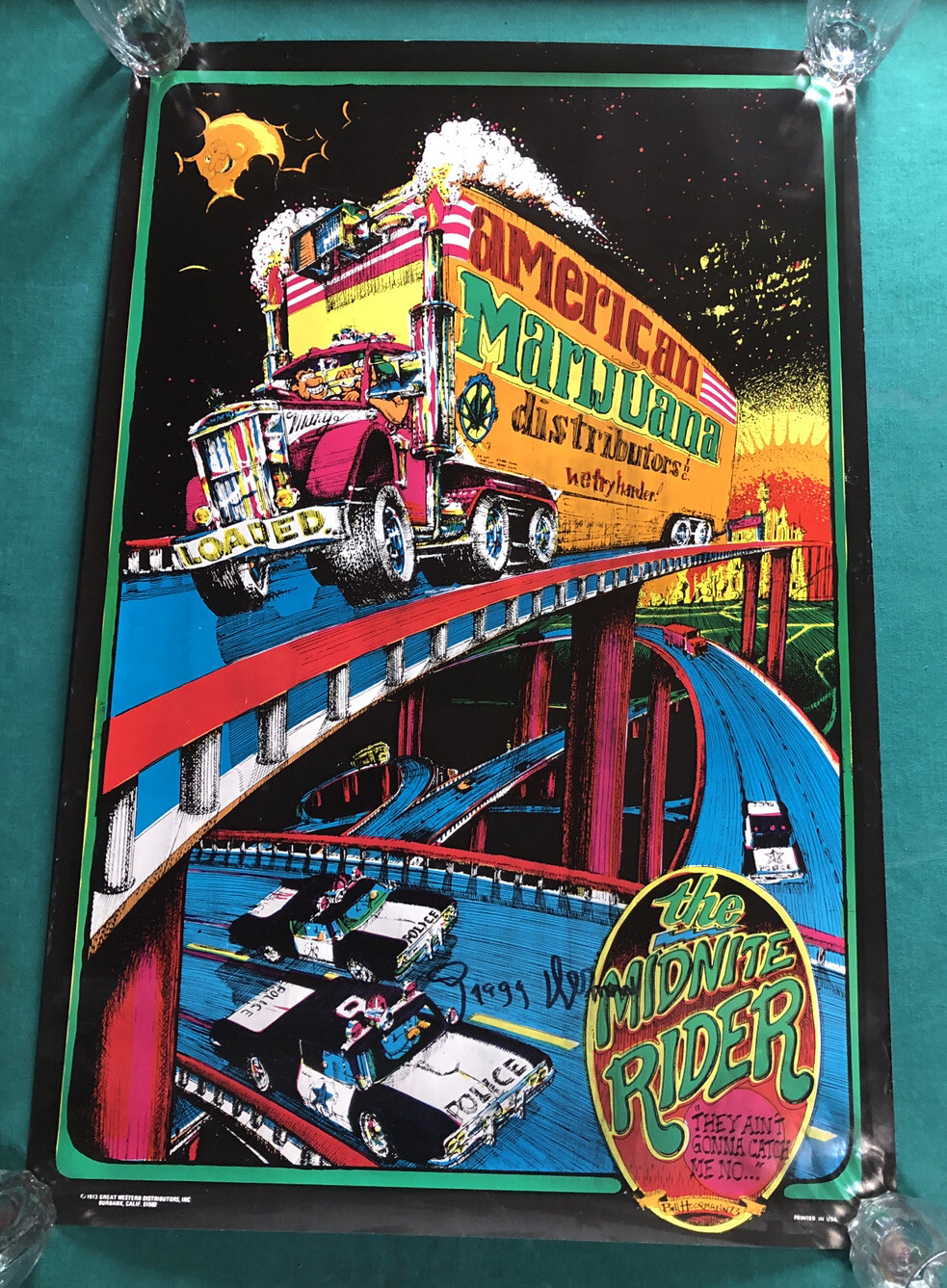 Vintage 1973 The Midnite Rider poster with autograph | eBay