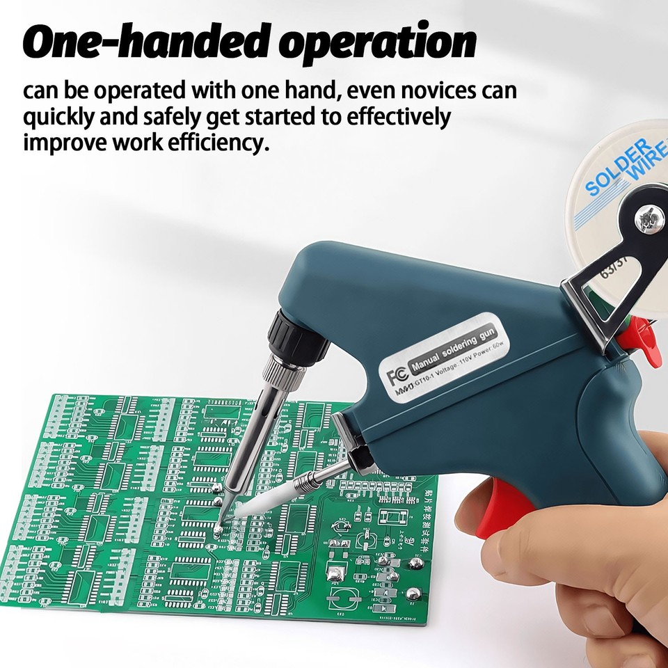 Electric Auto Soldering Iron Gun Kit Hand-Held Tweezers Wire Welding ...