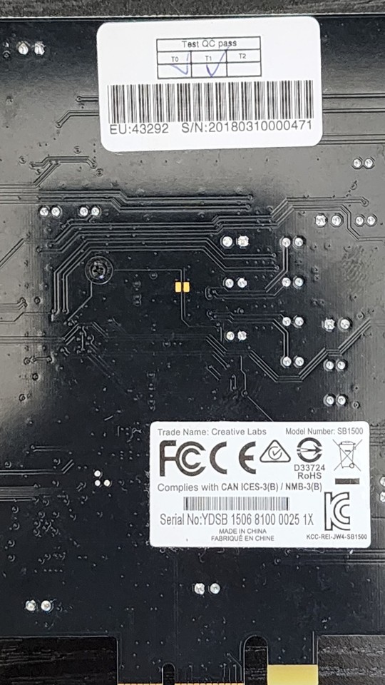 Creative Labs Sound Blaster SBX Pro Studio SB1500 PCIe Sound Card | eBay