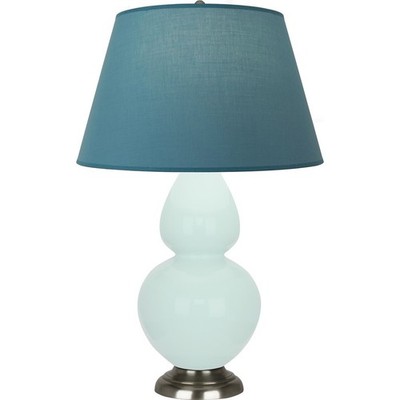 Robert Abbey Double Gourd 1Lt Table Lamp, Mint Glazed/Silver/Blue/Gray ...