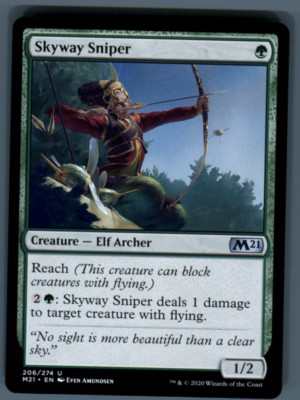 MTG 2021 Skyway Sniper - Creature Elf Archer Core Set 2021 206 M21 ...