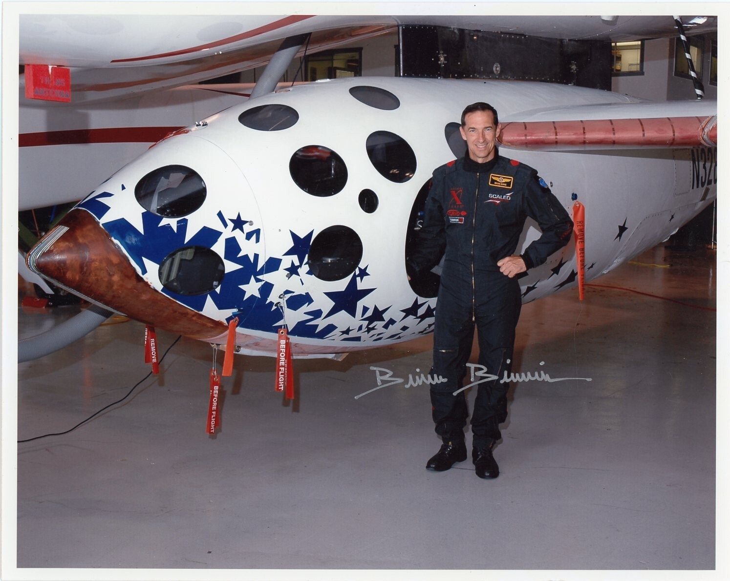 Brian Binnie Hand Signed Spaceship One Photograph | eBay