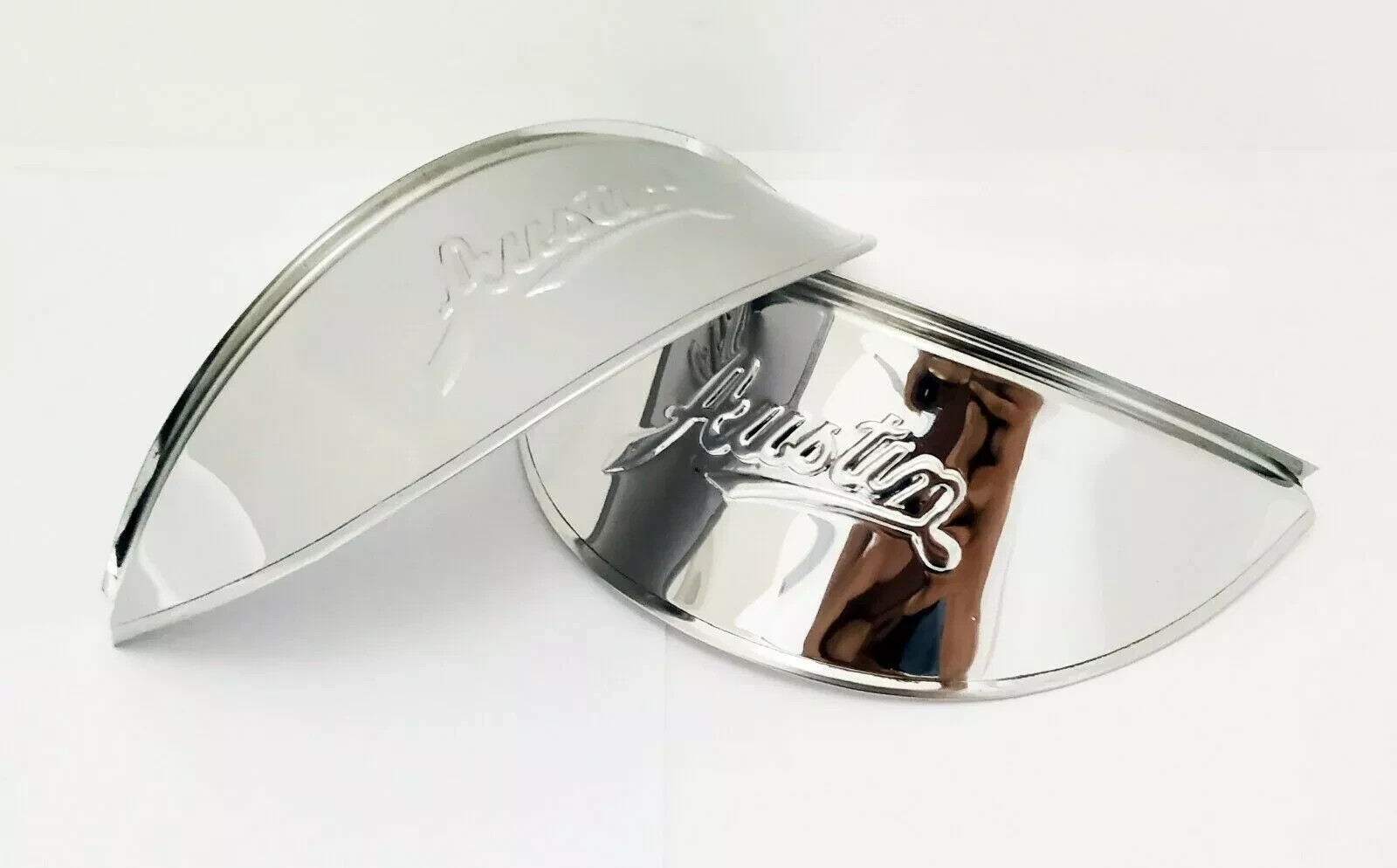 Austin A30 A35 Embossed Headlight Peak 7" Polished Stainless Steel ...