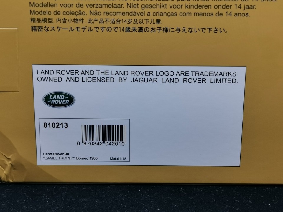 Almost Real 1/18 Diecast Cars Land Rover 90 Camel Trophy Bomeo 1985 ...