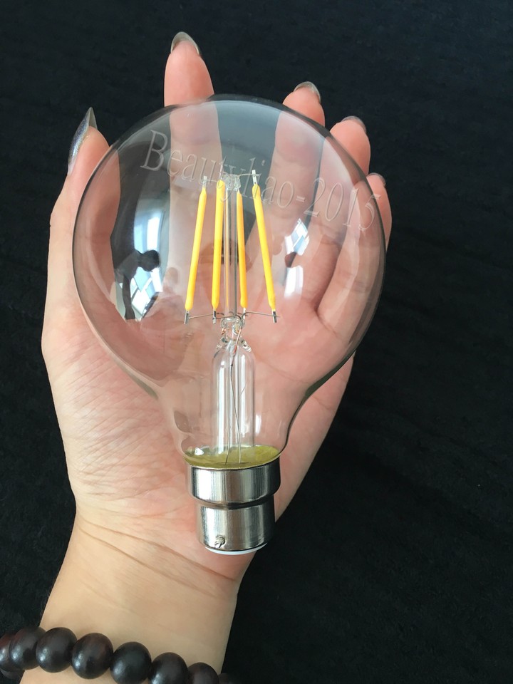 Classic Vintage B22 Bayonet G80 Globe LED COB Bulb Ultra Bright Garage ...