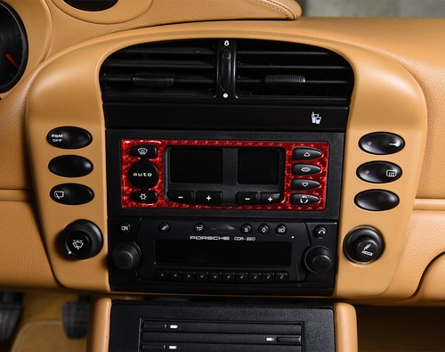Red Carbon Fiber Interior Cover Trim for Porsche Boxster/996 1998-2004 ...