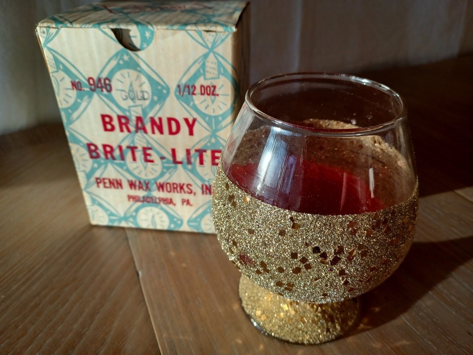 Vintage Brandy Brite-Lite Candle by Penn Wax Works - No. 946 | eBay