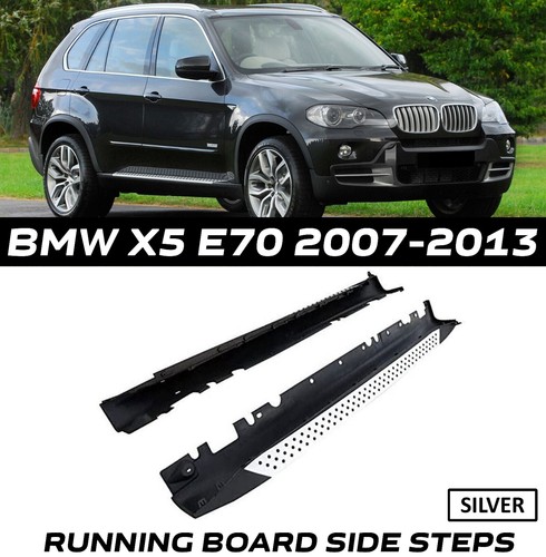 ALUMINIUM SIDE STEPS RUNNING BOARD FOOT RAILS OE STYLE FOR BMW X5 E70 ...