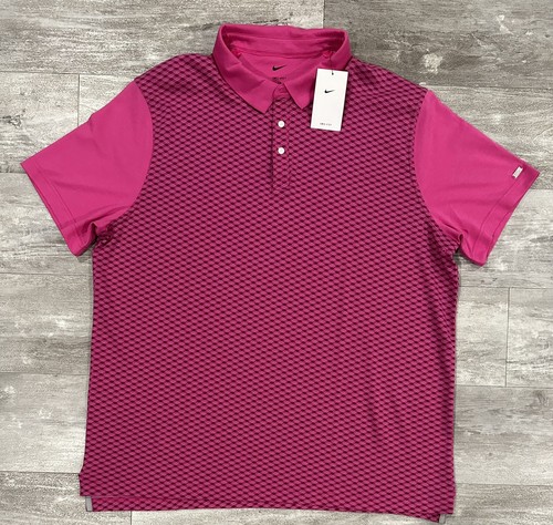 Nike Dri-Fit Pink Argyle Print Golf Polo Mens Size 2XL DH0885-621 for ...