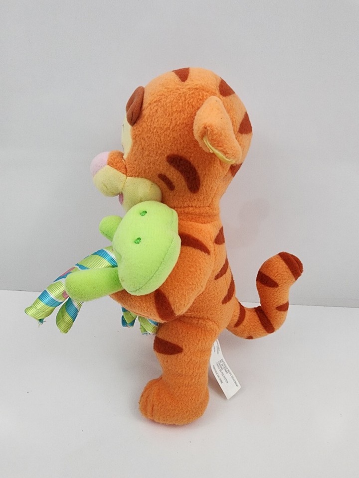 Disney My First Tigger Plush Baby Rattle Toy Winnie The Pooh 10” w/Frog ...
