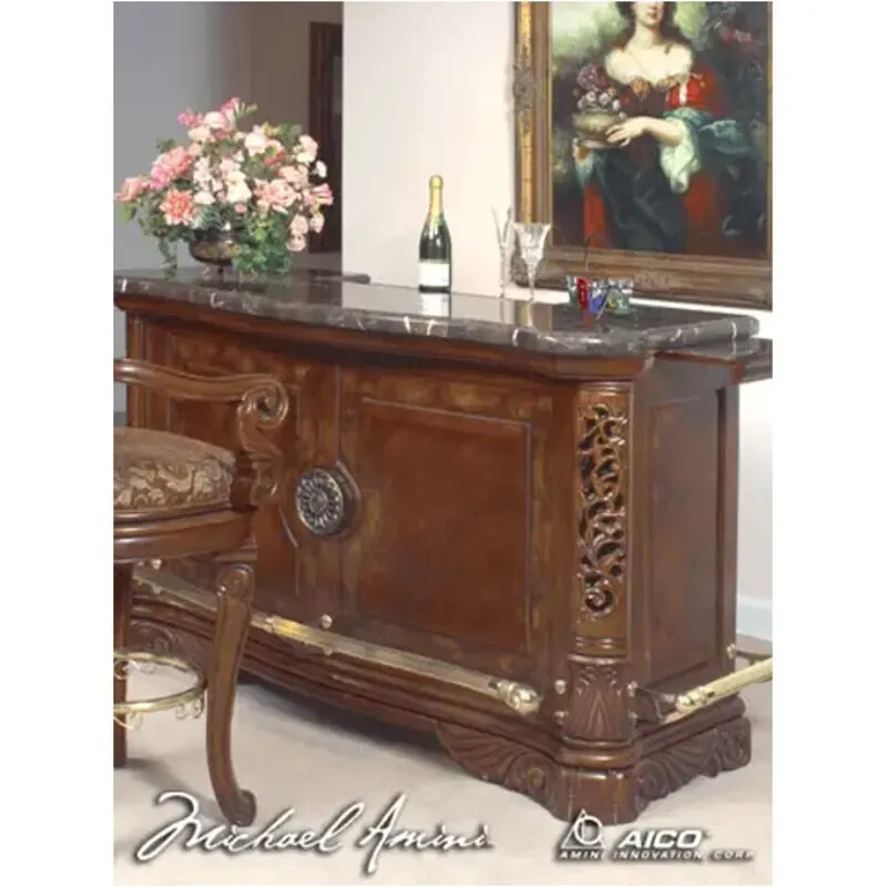 AICO by Michael Amini Excelsior bar with 2 barstools | eBay