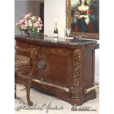 AICO by Michael Amini Excelsior bar with 2 barstools | eBay